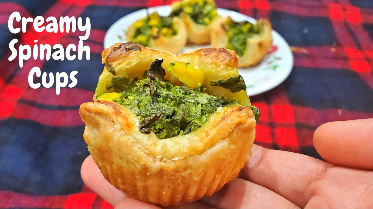 Creamy Spinach Cups|Quick Party Appetizer|Mommy and LittleChefs - YouTube