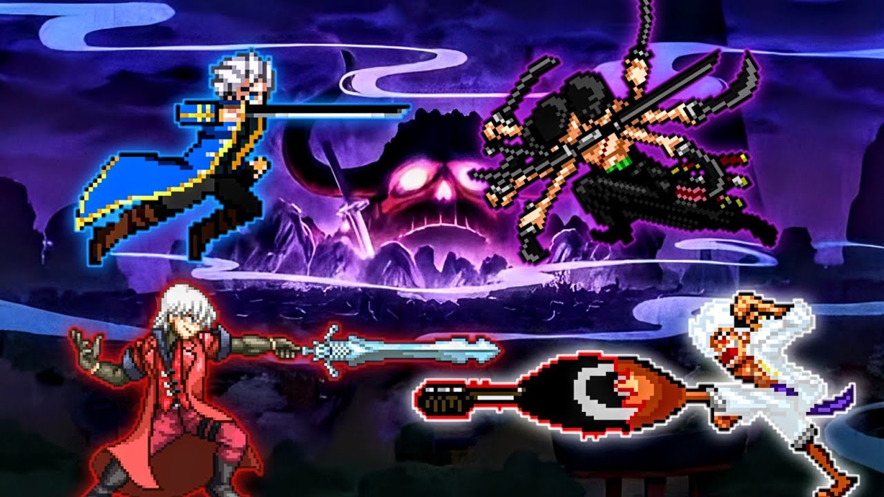 Dante OP V2 (New) & Vergil OP V2 (New) VS TC Luffy OP Buff & Zoro Oni ...