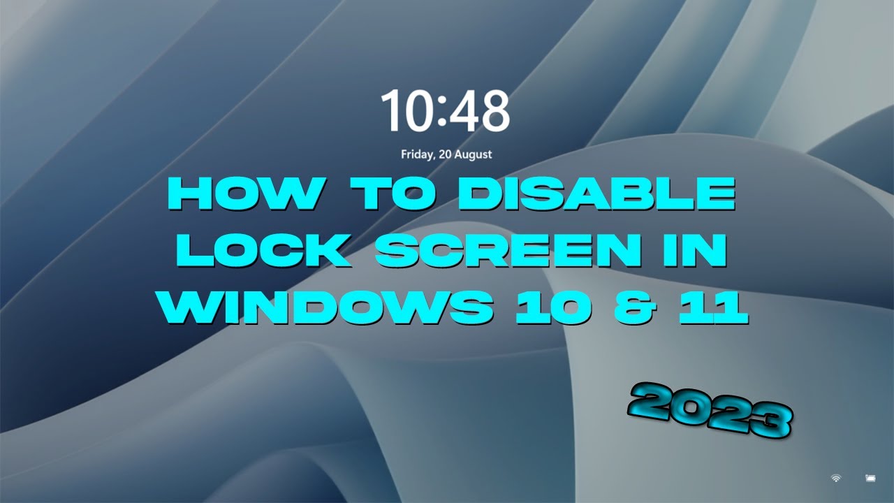 How to Disable Lock Screen on Windows 10 (2023 method) - YouTube