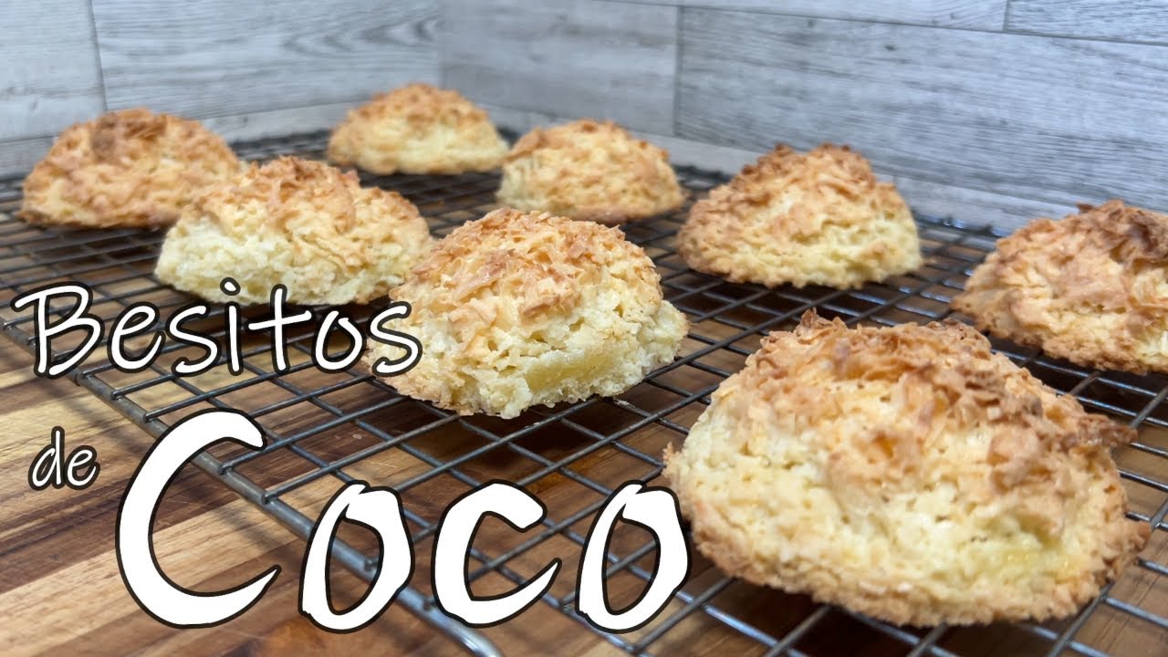 Besitos de Coco receta facil (how to make coconut macaroons easy recipe ...