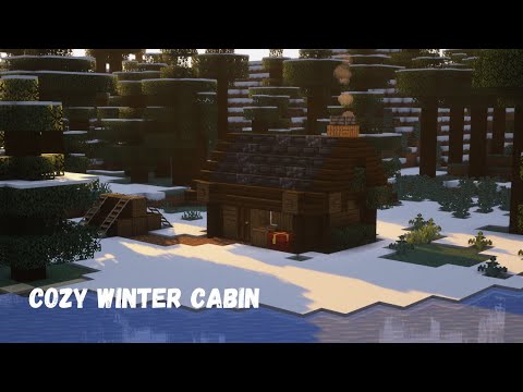Minecraft | How To Build A Cozy Winter Cabin (Tutorial)