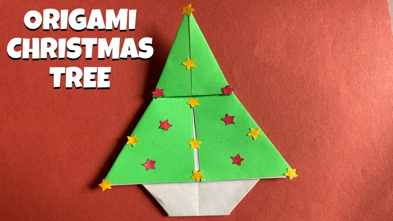 Origami tree । How to make a Christmas tree with paper। Paper Christmas ...