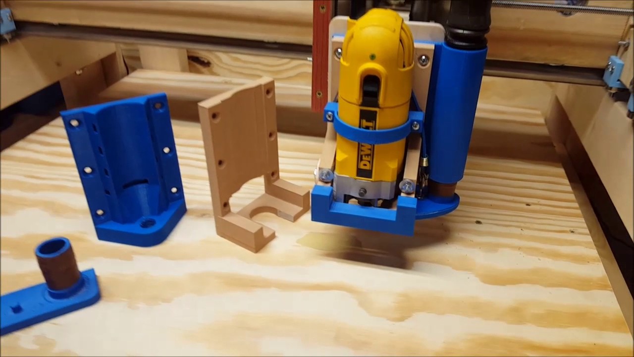 Solsylva DIY CNC - Router Mod & First Wood Cut - YouTube