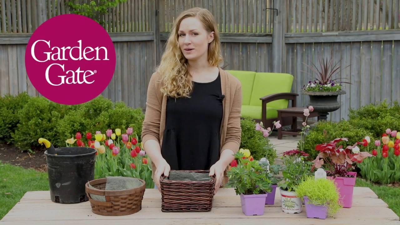 Spring basket flower arrangement - YouTube
