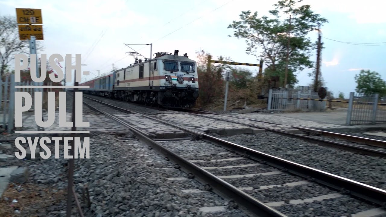 PUSH-PULL System WAP7 in high speed cross the gate section - YouTube
