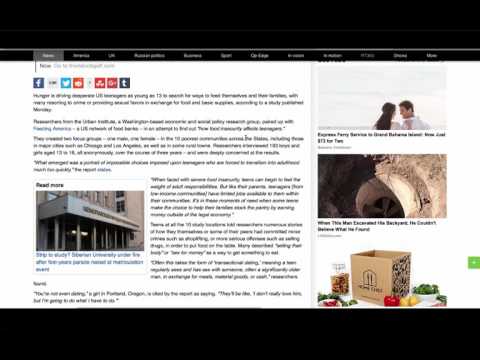 RE:Hunger Drives US Teens To Swap Sex For Food, Commit Crimes – Research