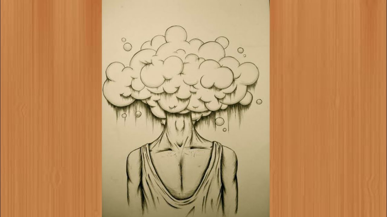 A MIND FULL OF THOUGHTS 🧠 // MEANINGFUL SKETCH // DRAWING TUTORIAL ...