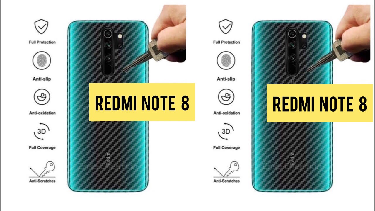 Carbon Sticker Skin For Redmi Note 8 - YouTube