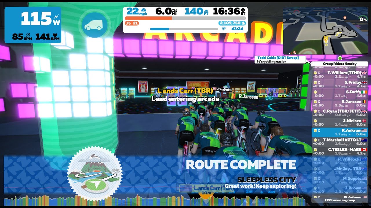 Zwift - Neokyo Makuri Islands Sleepless City Route TBR Event - YouTube