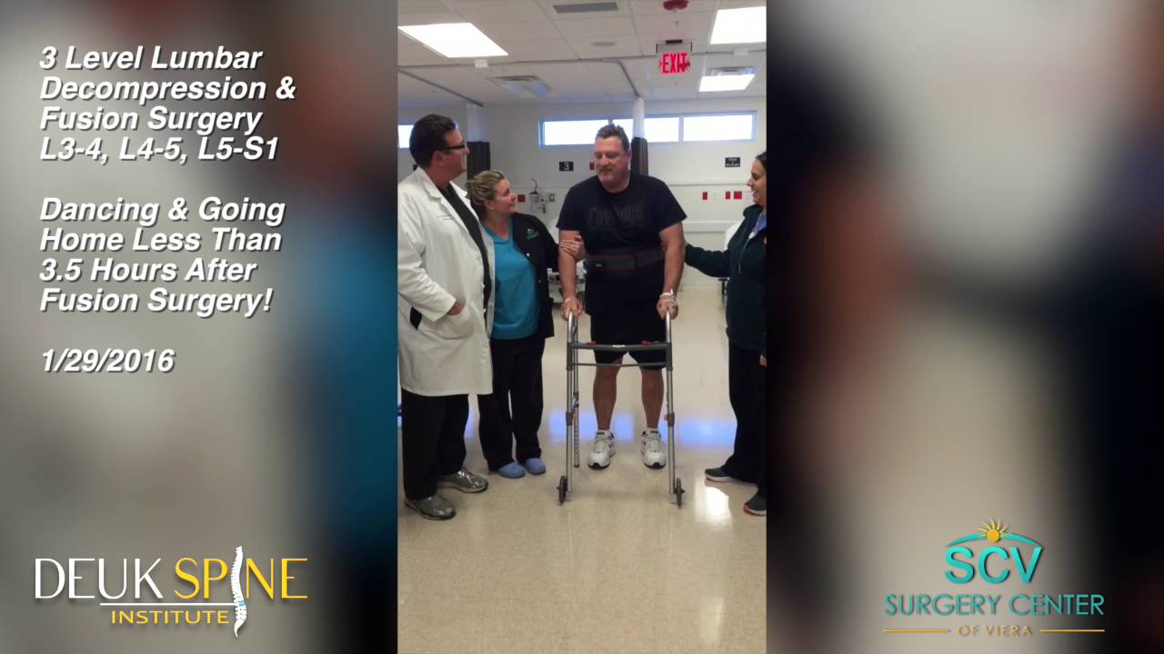 Douglas Going Home Just Hours After 3 Level Lumbar Fusion Outpatient ...