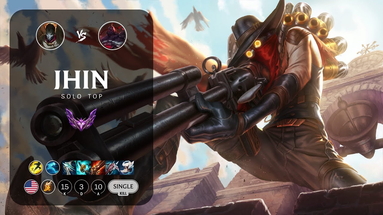 Jhin Top vs Sion - NA Master Patch 13.10 - YouTube