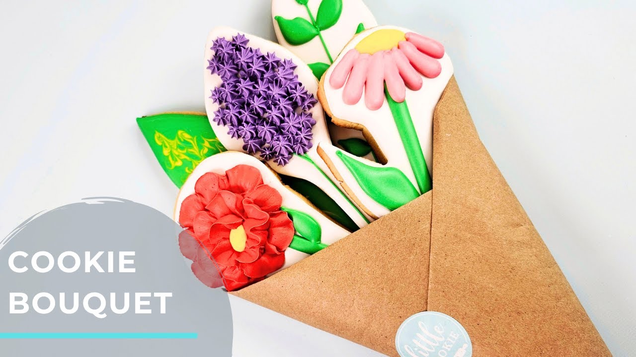 COOKIE FLOWER BOUQUET TUTORIAL - YouTube