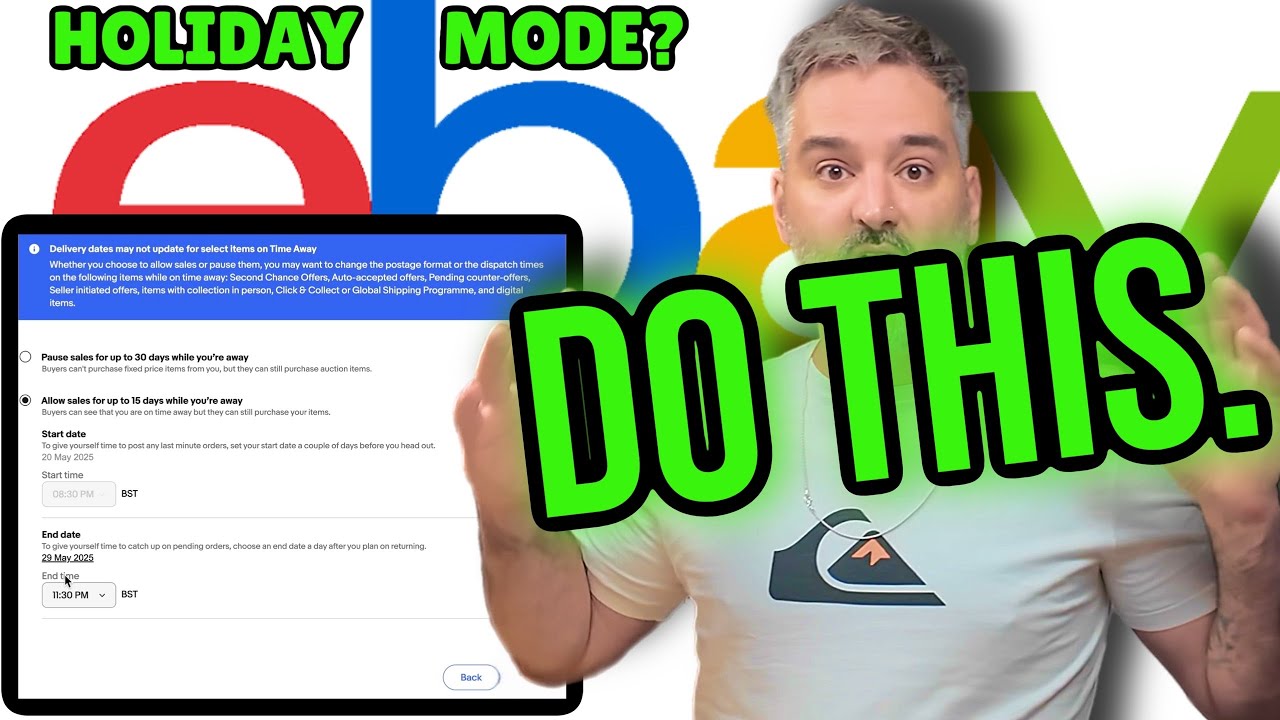 eBay Business Holiday Mode ESSENTIALS For Your Time Away - YouTube