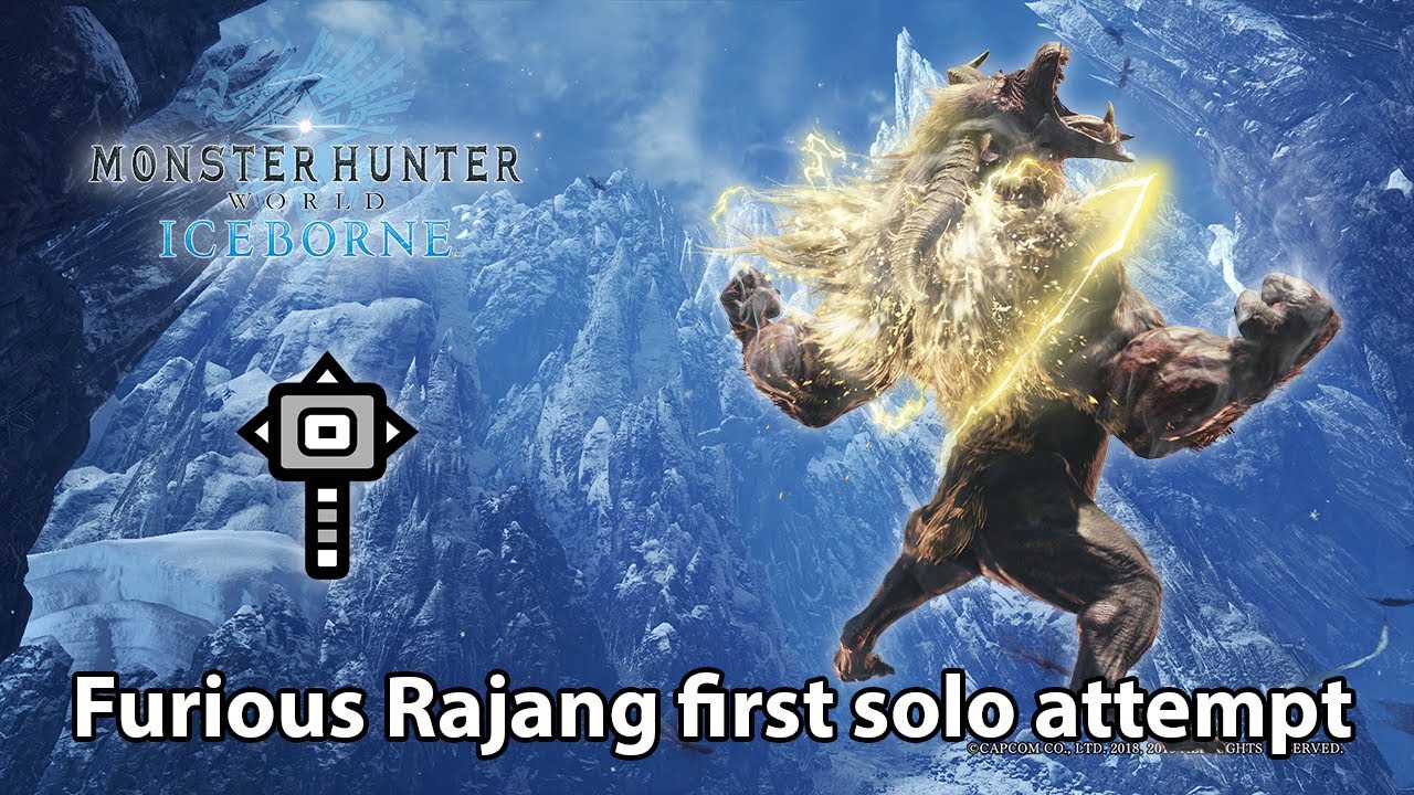 MHW:IB | Furious Rajang solo gameplay (Hammer) - first solo attempt ...