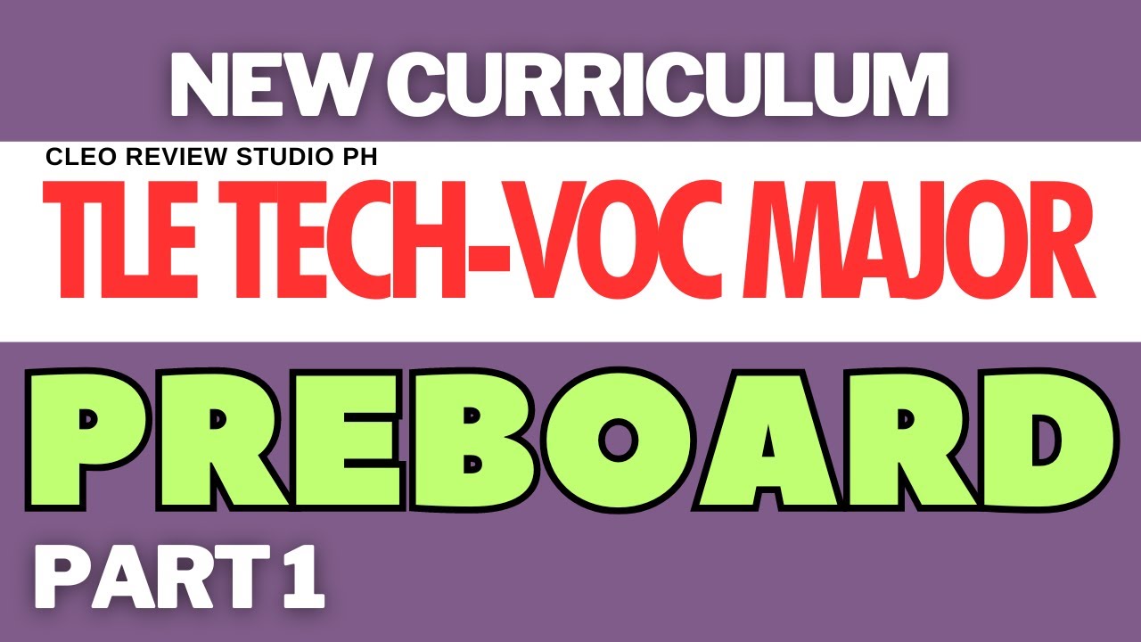 TLE LET REVIEWER PRE BOARD PART 1 - YouTube
