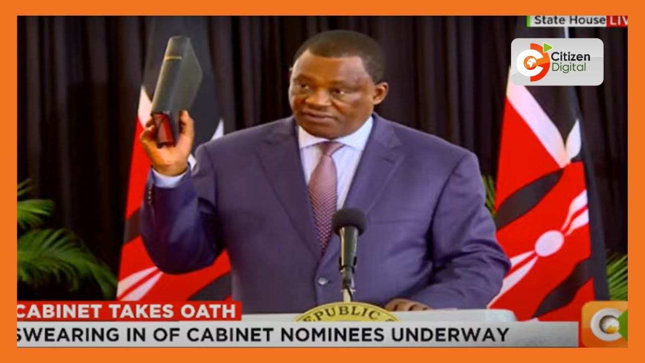 Justin Muturi takes oath as Cabinet Secretary for Public Service - YouTube