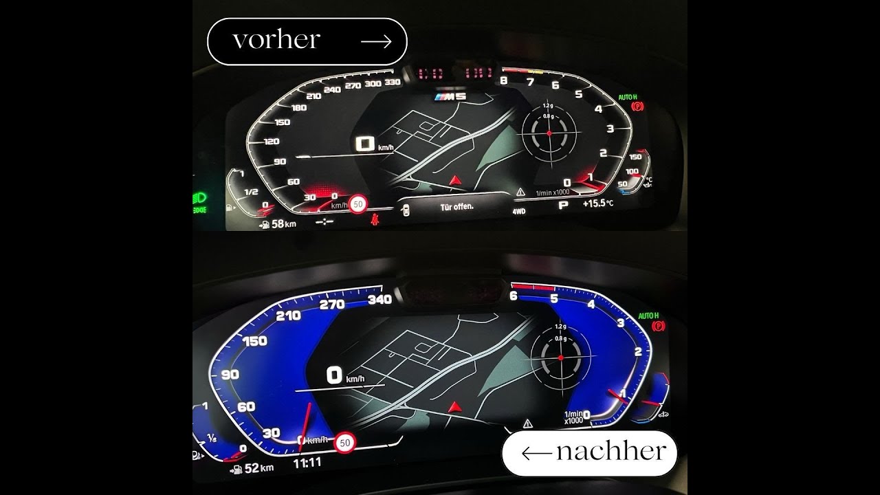 BMW F90 M5 Competition Alpina Tacho Codierung - YouTube