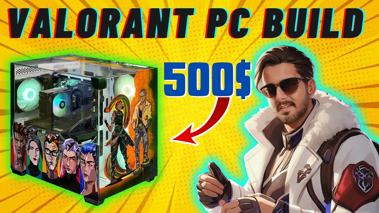 500$ Valorant Themed Pc Build Full Customised | Hand Painted | Full ...