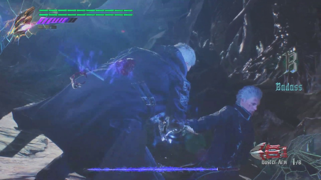 [DMC5] Buster arm and devil buster (slow motion) / 投技機械臂與惡魔投技 (慢動作 ...