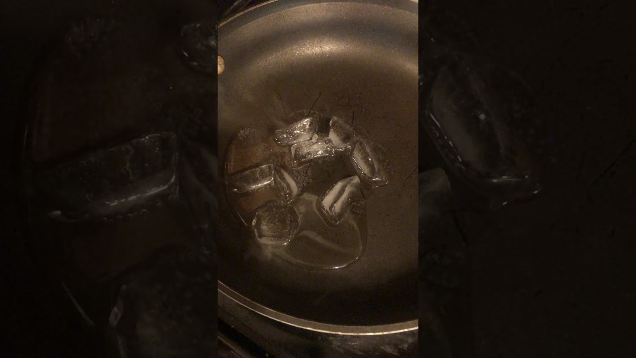 Ice Cube Melting on Pan Experiment for Kids - YouTube