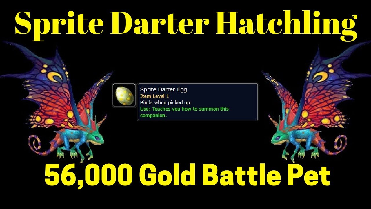 **WoW Token Giveaway** Sprite Darter Hatchling 56,000 Gold Battle Pet ...