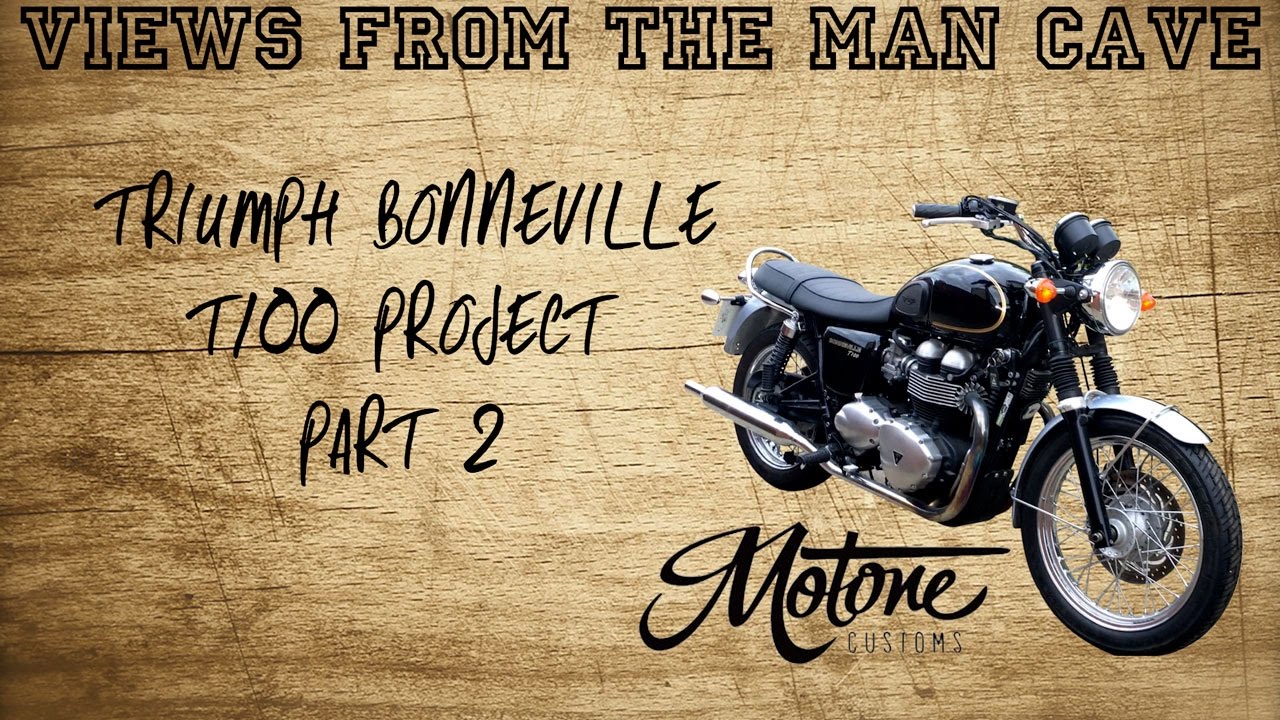 Triumph Bonneville T100 Build Pt 2 - Front Fender - YouTube