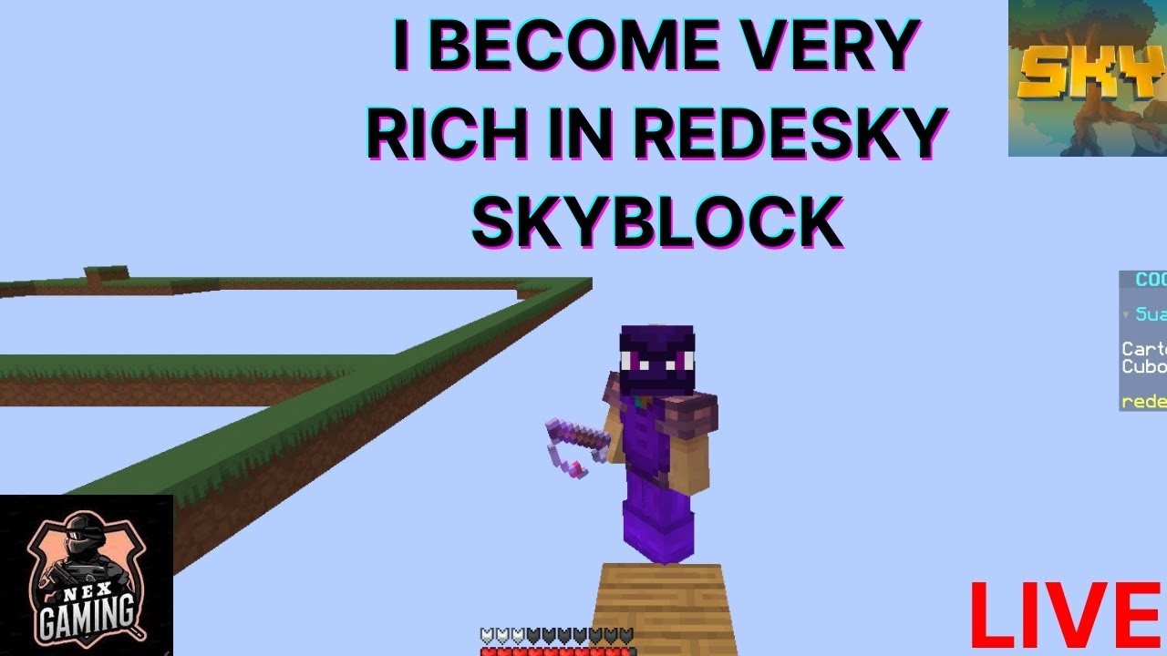 [LIVE] I BECOME VERY RICH IN REDESKY SKYBLOCK | NEX GAMING - YouTube