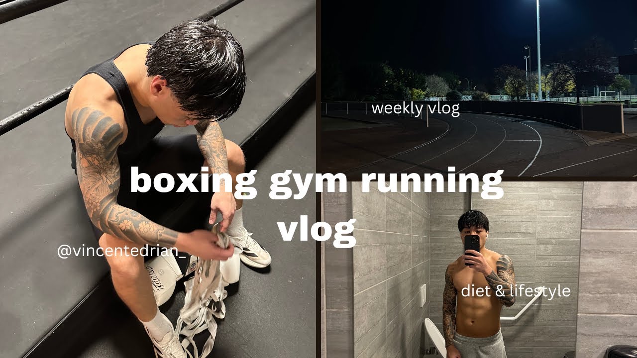 boxing gym running & diet vlog routine - YouTube