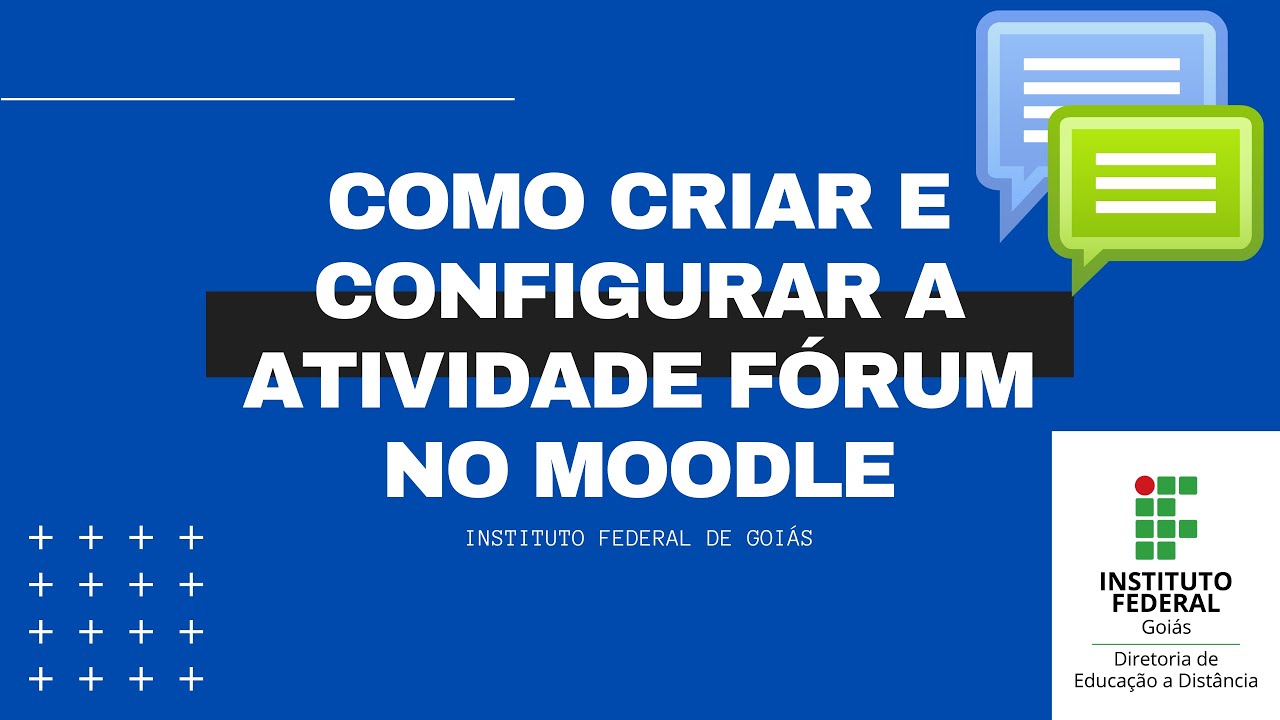 Como criar e configurar na prática a atividade fórum no Moodle - YouTube