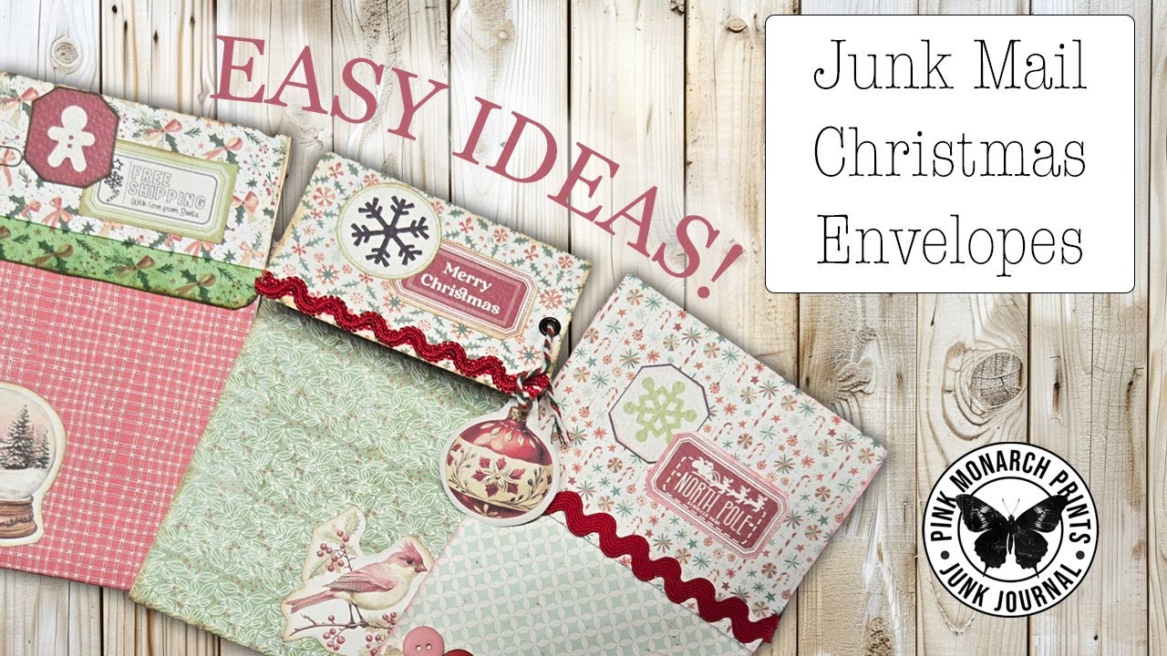 Junk Mail Christmas Envelopes! Craft Along :) - YouTube