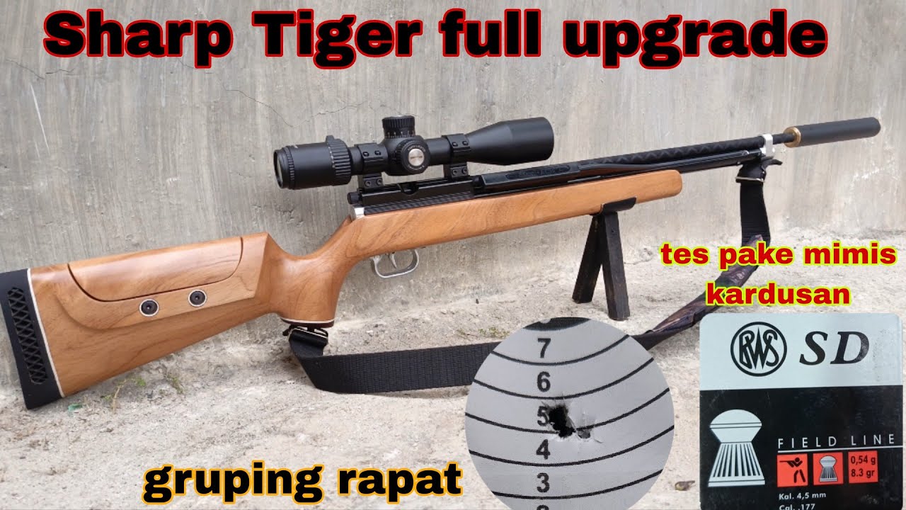 Tes akurasi 20 meter di kertas uklik Sharp Tiger full upgrade - YouTube