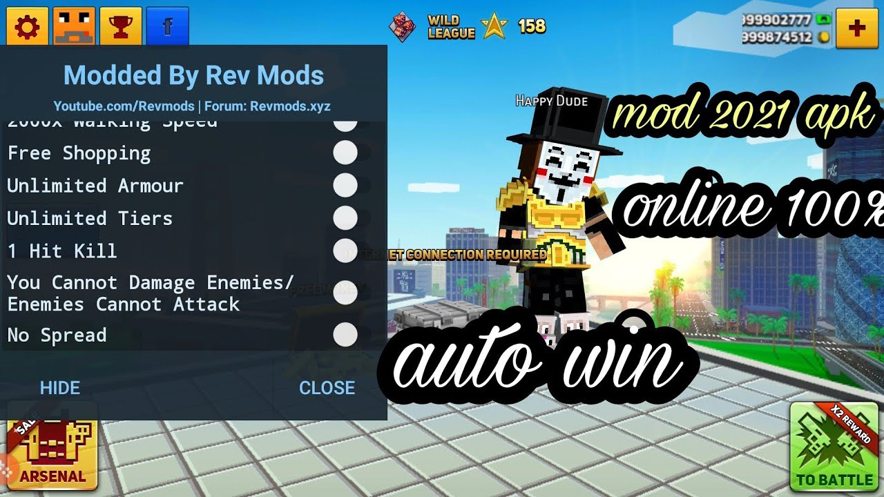 MOD block city wars 2021 online - YouTube