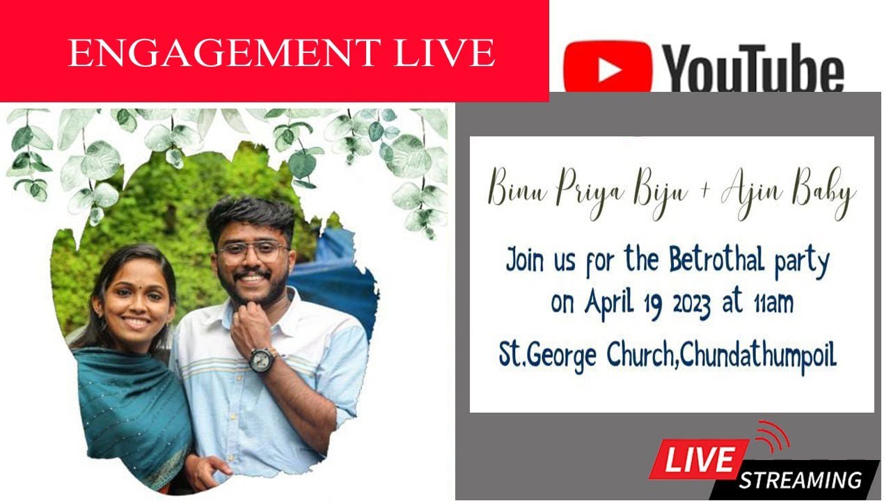 ENGAGEMENT CEREMONY OF BINU PRIYA BIJU & AJIN BABY | ON 19.04.2023 ...