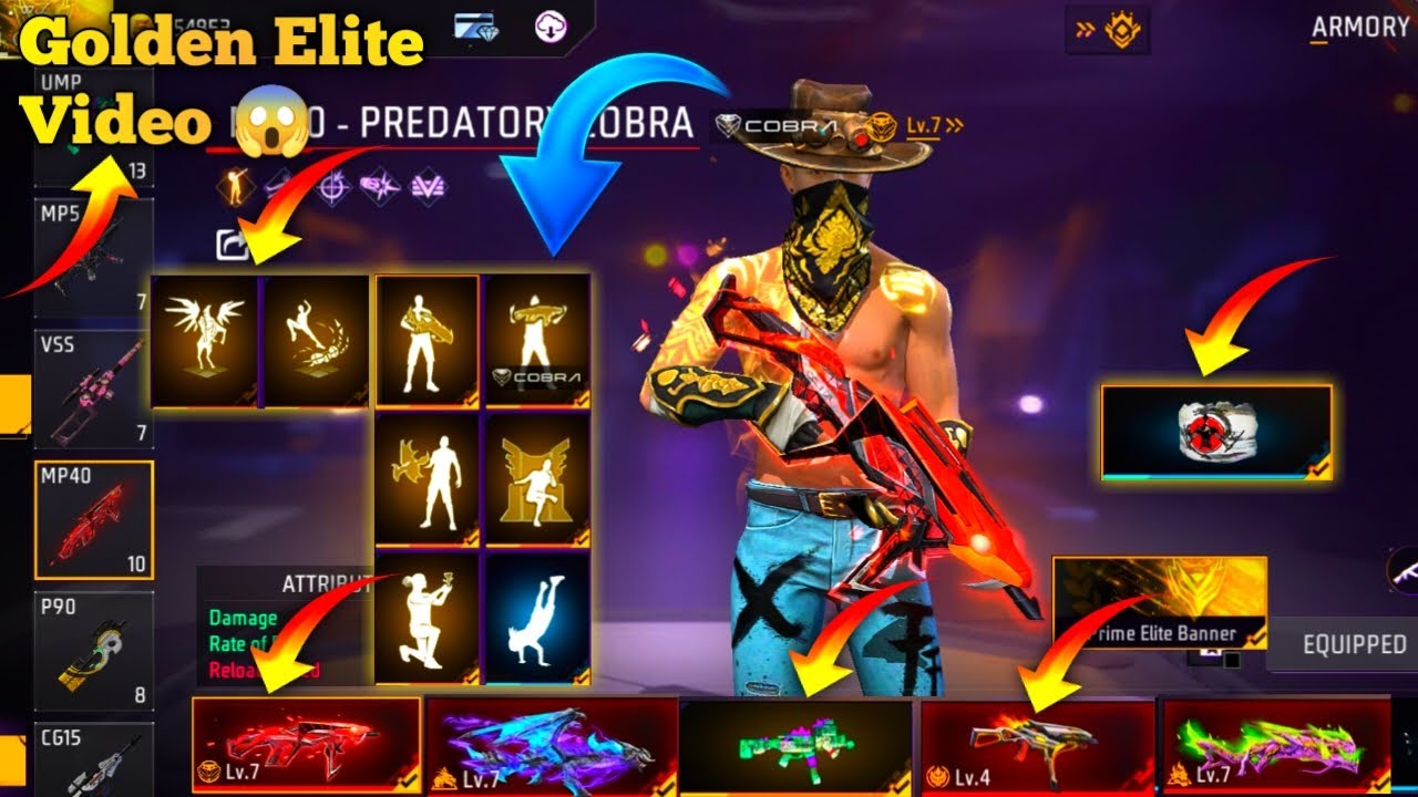 Free Fire Golden Elite Pass Video Available Today 😱 Season 5 To All ...