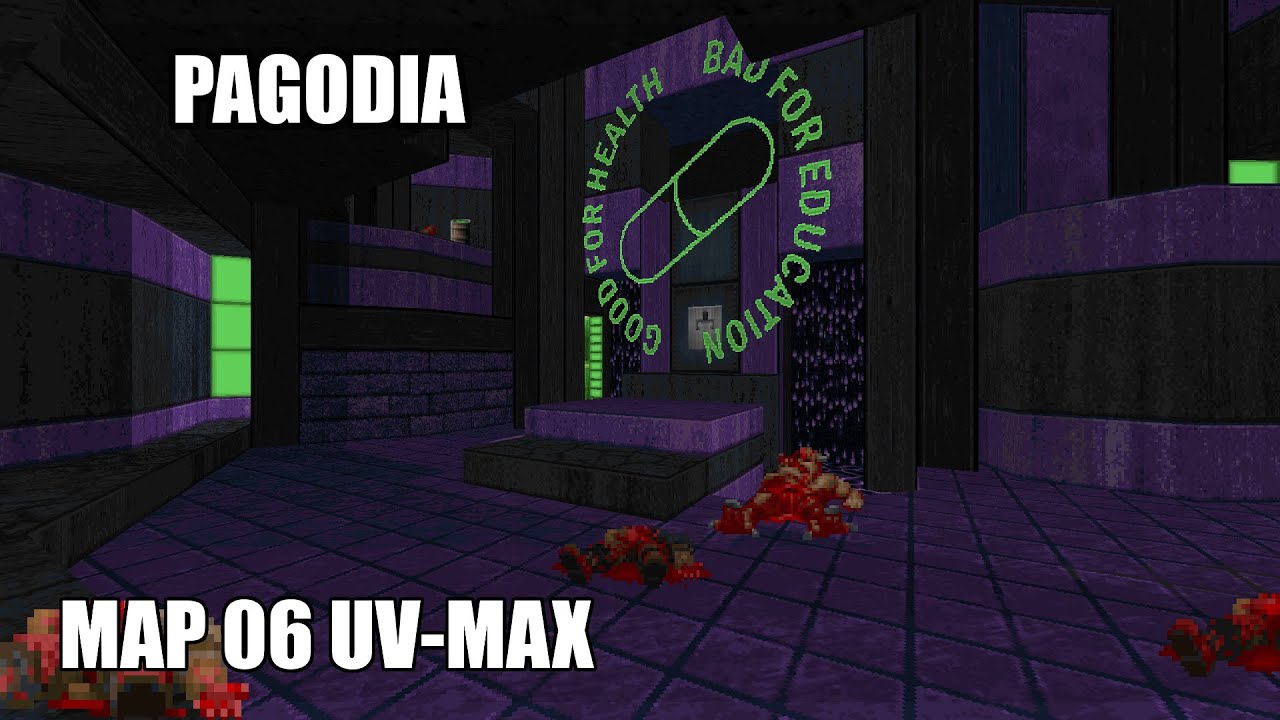Doom II — Pagodia — Map 06 (Nojisumire) UV-MAX (With Commentary) - YouTube