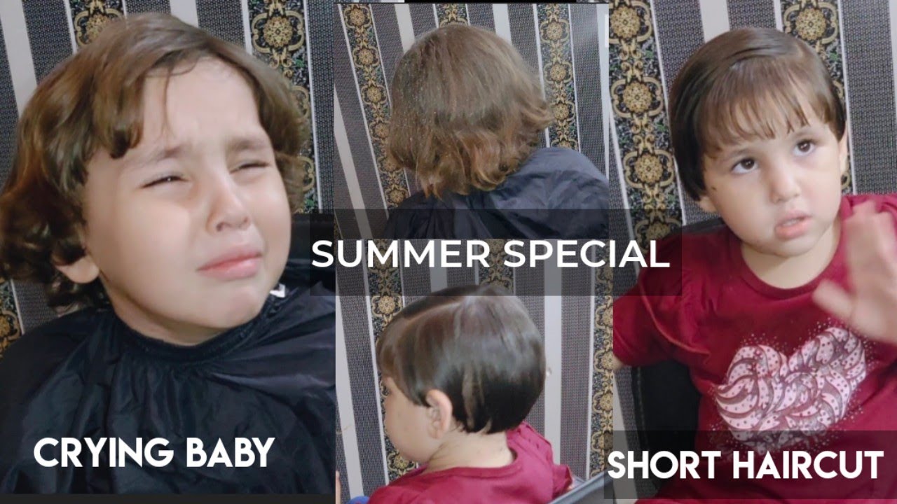 ️ Summer Special Short Haircut Style ️ / Crying Baby Hair Cutting Style ...