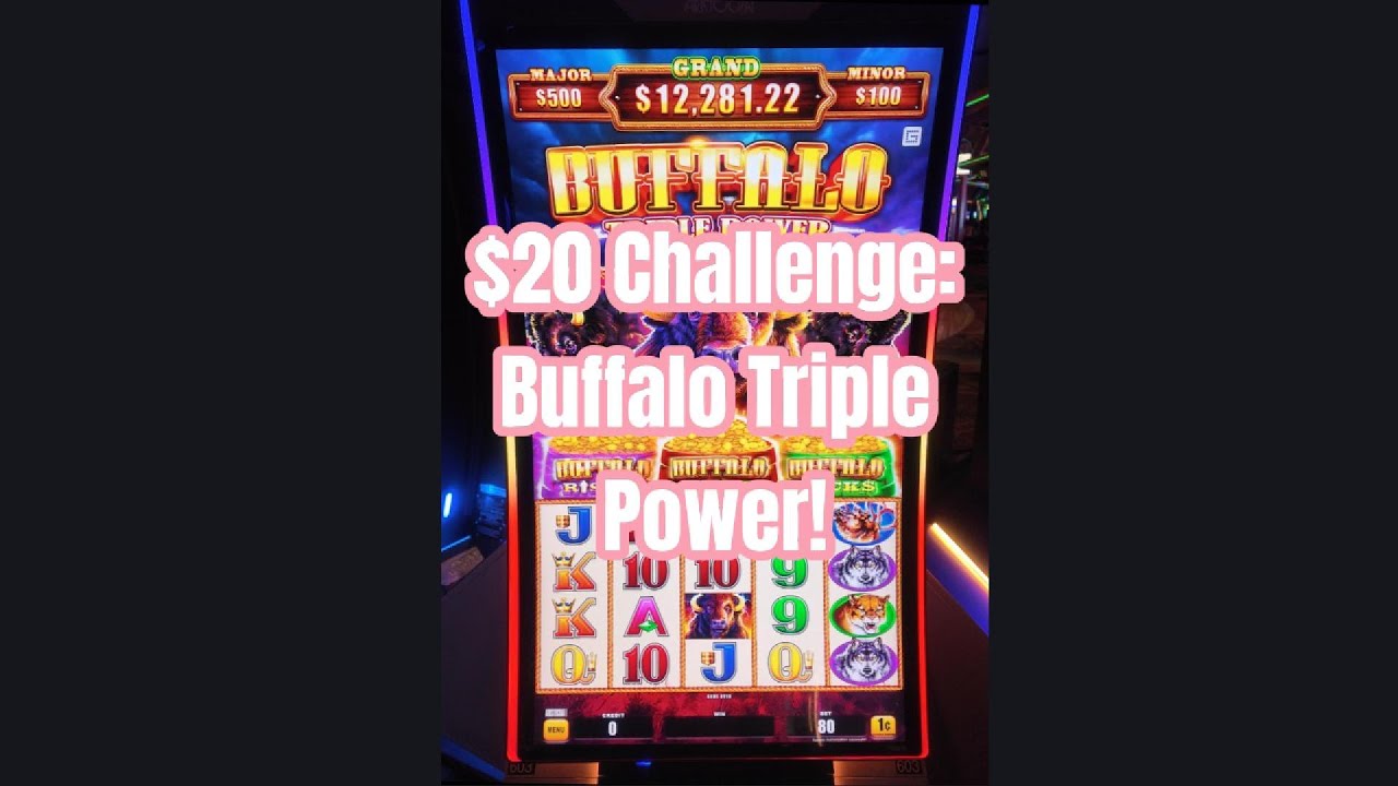 $20 Challenge Buffalo Triple Power at ARIA! Slot Wars Min vs Max; Wife ...