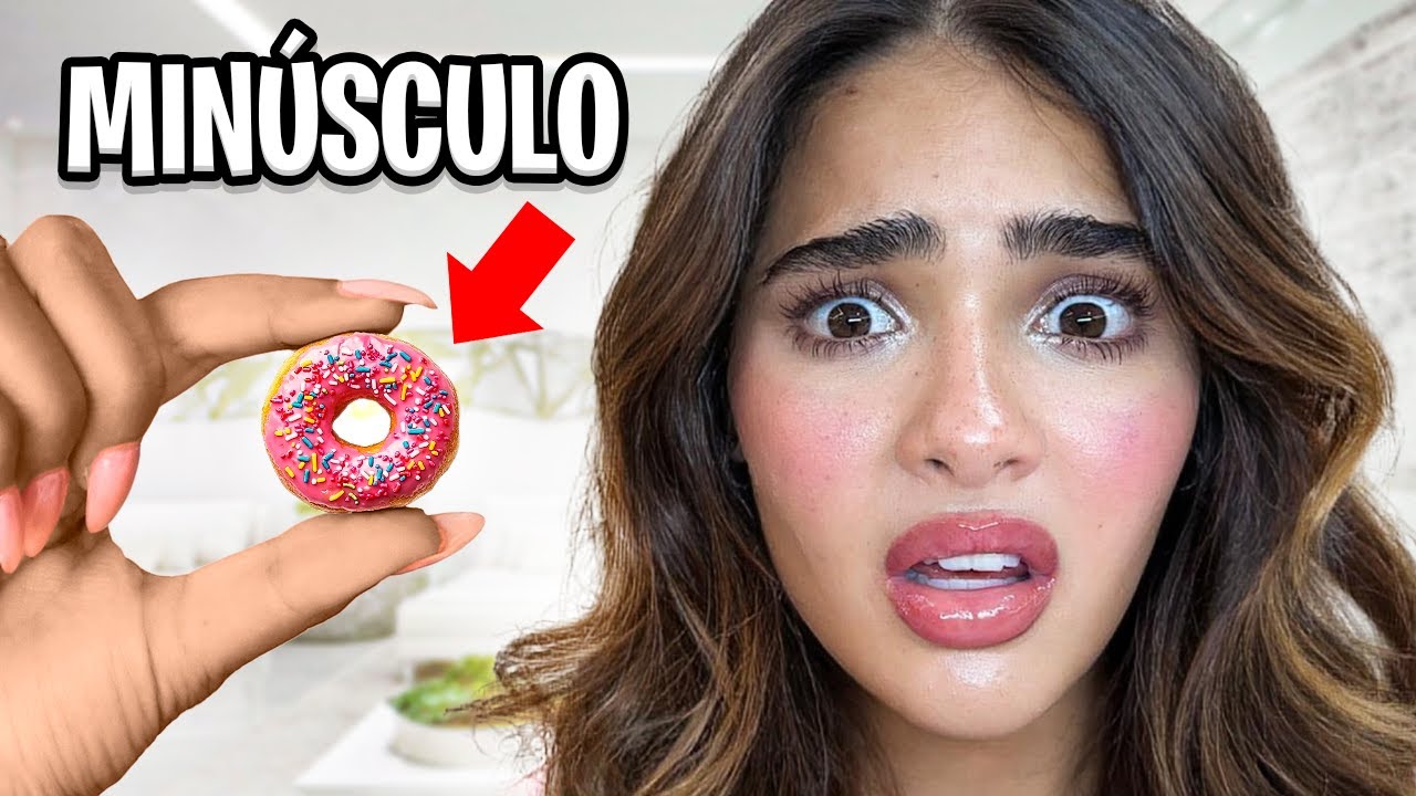 SOBREVIVENDO UM DIA INTEIRO COMENDO MINI COMIDAS !!! - YouTube