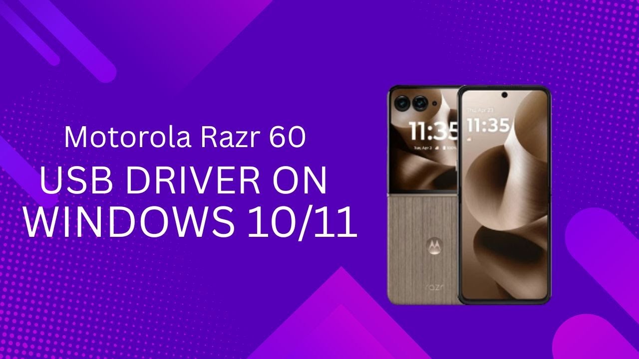 Motorola Razr 60 USB Driver on Windows 10/11 Free Download - YouTube
