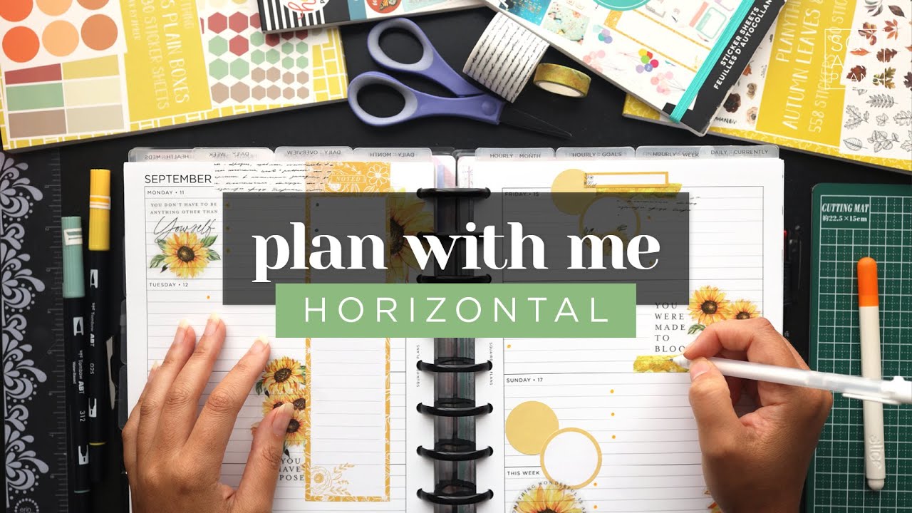 PLAN WITH ME :: DECORATING A HORIZONTAL LAYOUT IN A CLASSIC HAPPY ...