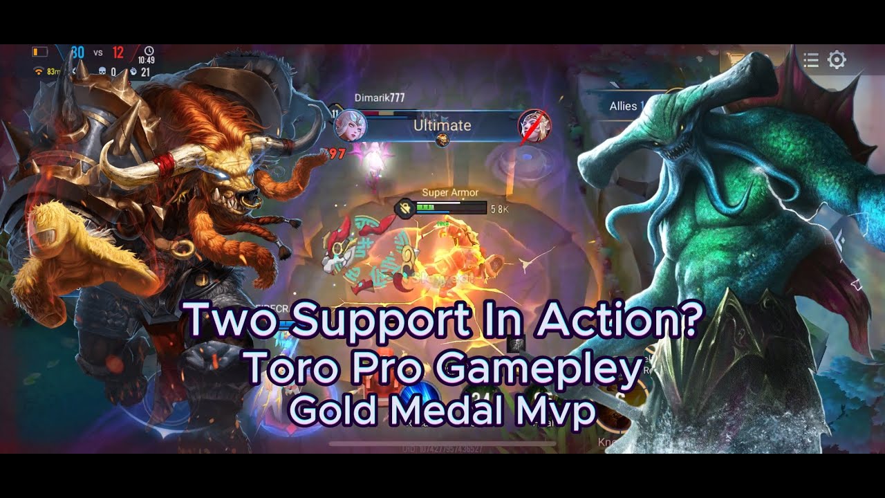 Toro Pro Gameplay / Gold Medal Mvp / 27 Assists / Aov Arena of valor ...