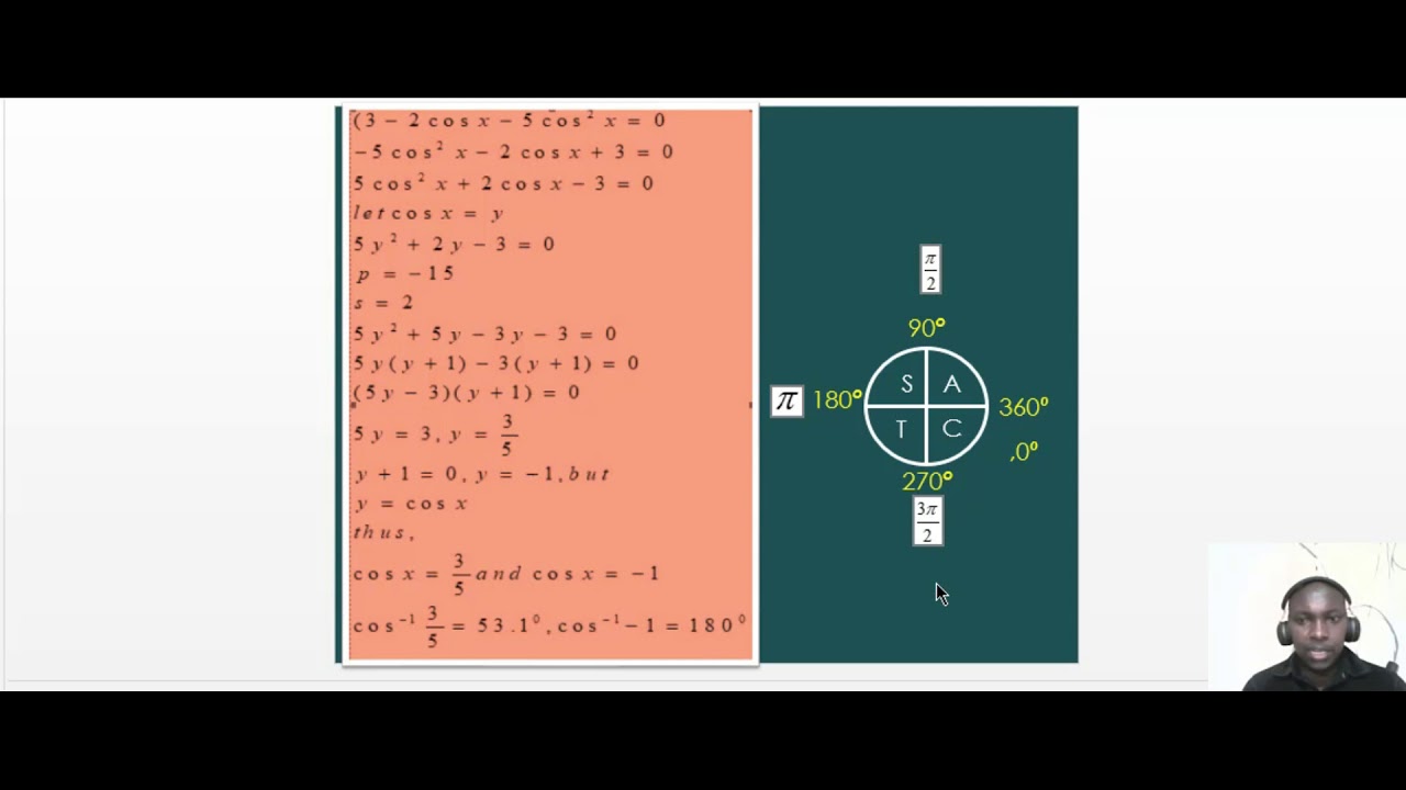 TRIGONOMETRIC EQUATIONS(FORM 4) - YouTube
