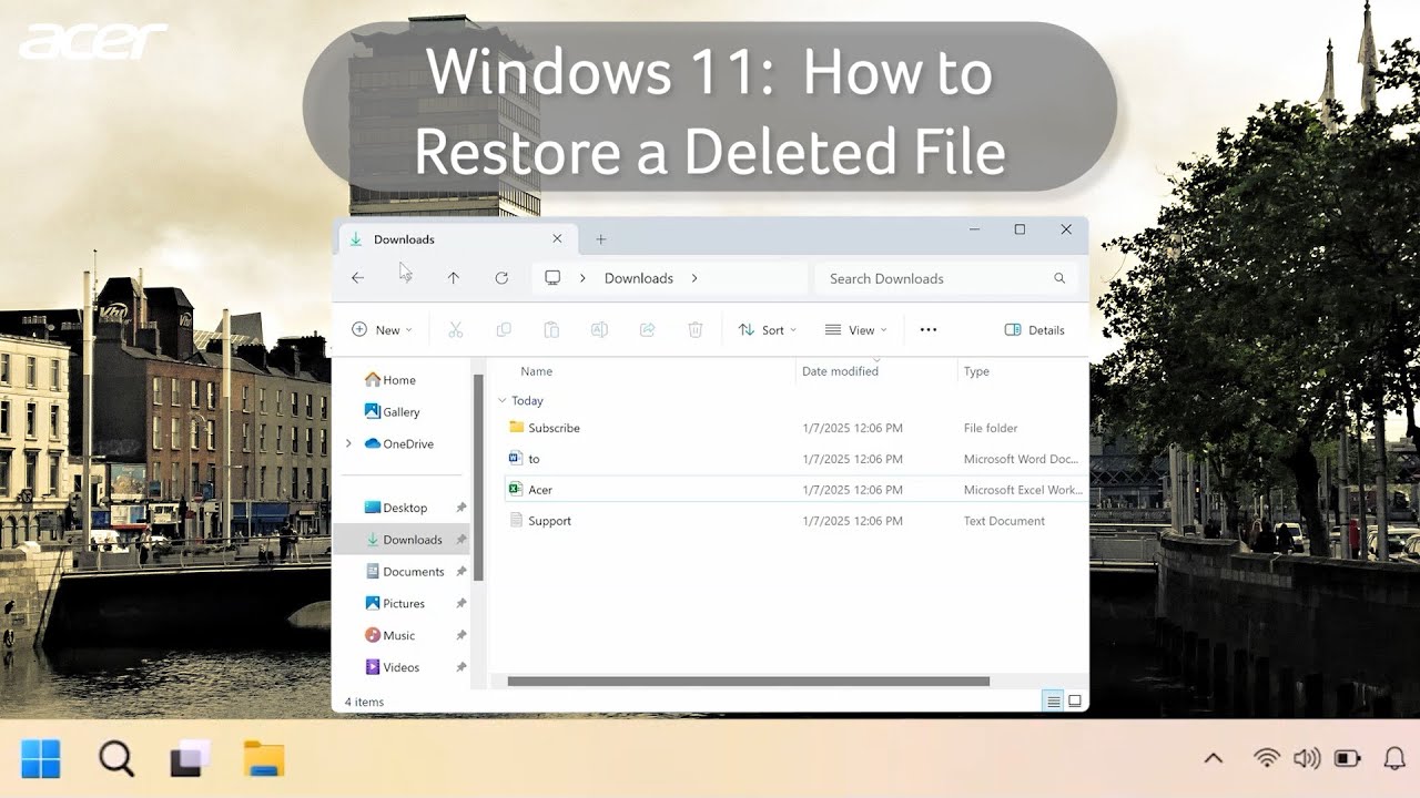 Windows 11 - How to Restore a Deleted File - YouTube