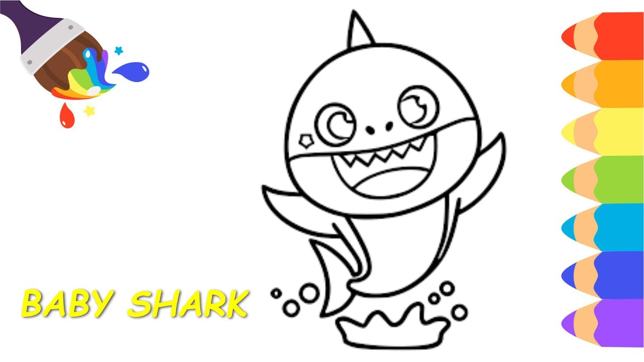 FUN SUPER BABY SHARK DRAWING LESSON | How to Draw a Baby Shark for Kids ...
