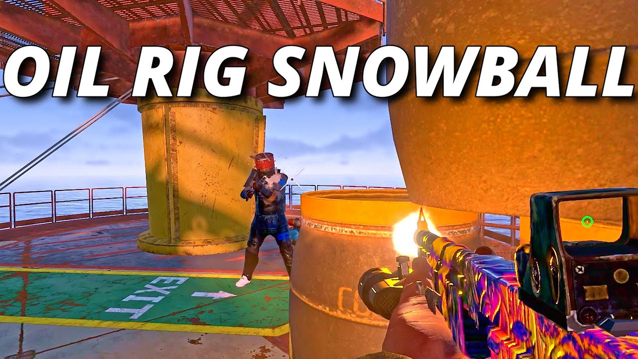 The Snow and Oil Rigs in Rust is Pure Chaos... - YouTube
