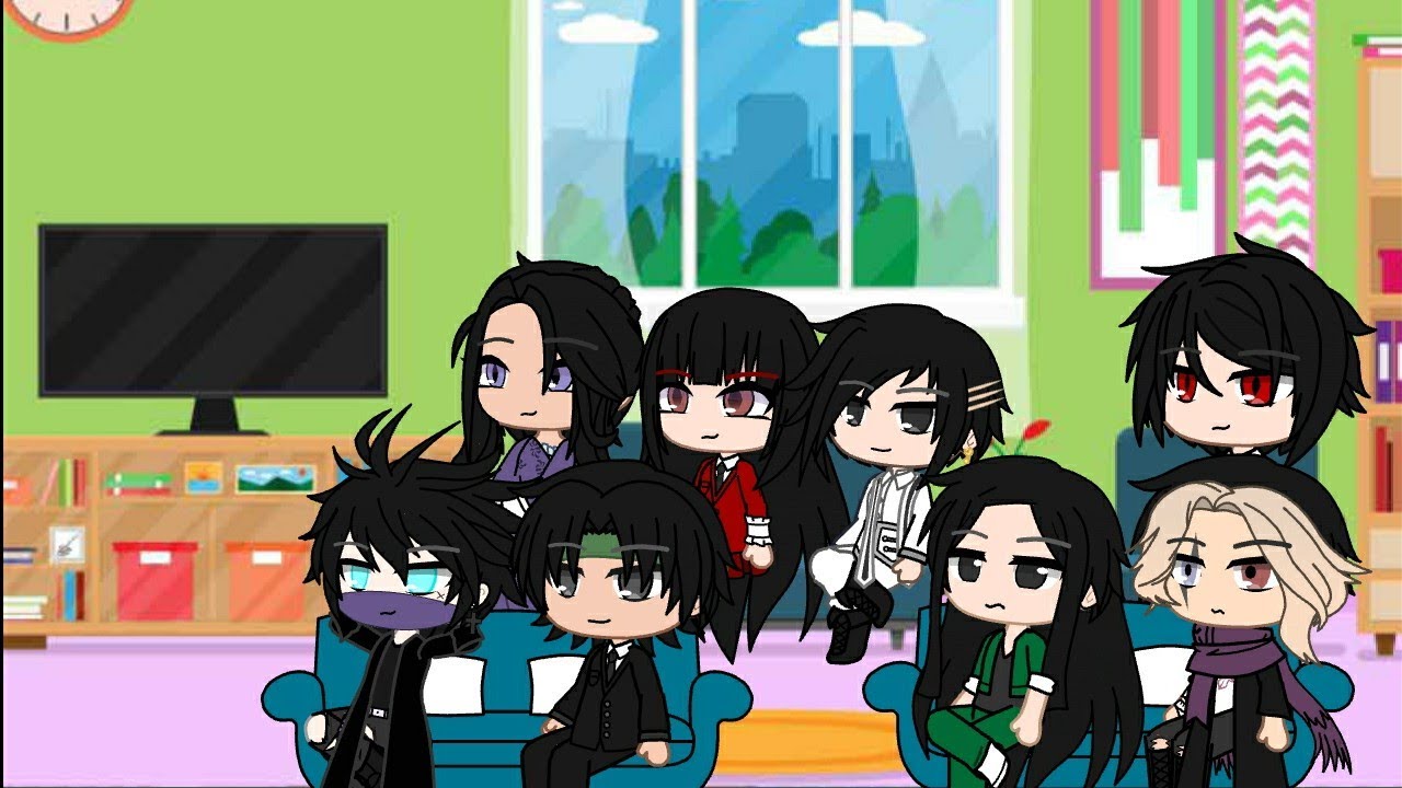 Black Haired Anime Character React To Each Other 44 Sebastian And Kokonoi Gacha Club Youtube