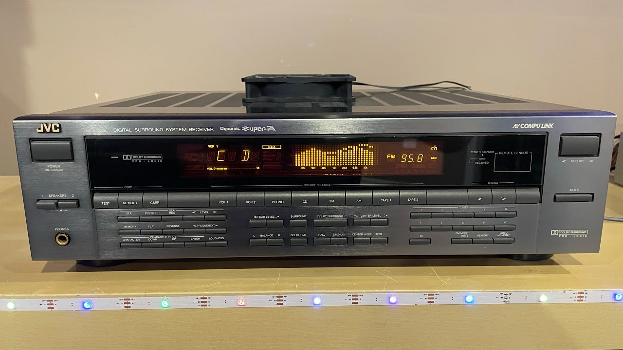 JVC RX-705V 100WPC Receiver from 1991 - YouTube