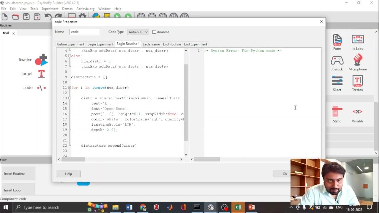PsychoPy Tutorial 3 | Visual Search Experiment - YouTube
