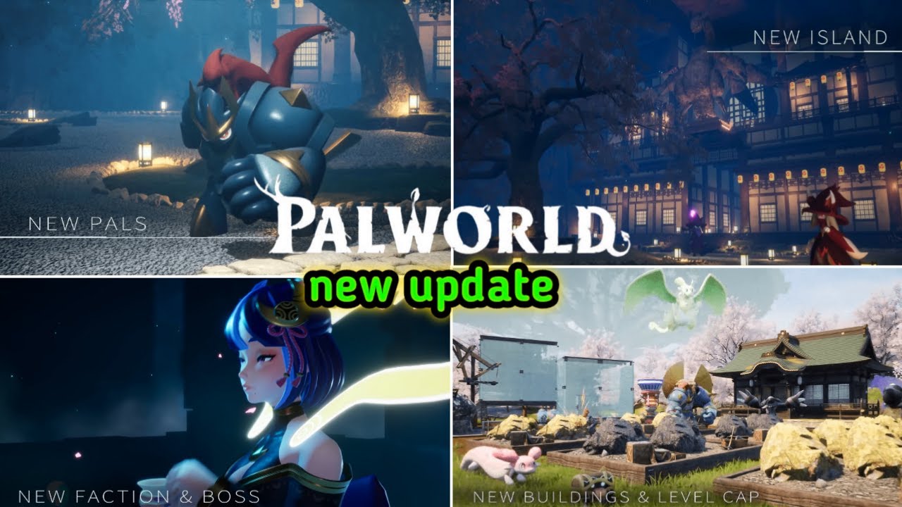 Palworld new sakurajima update | all items | pals |explained - YouTube