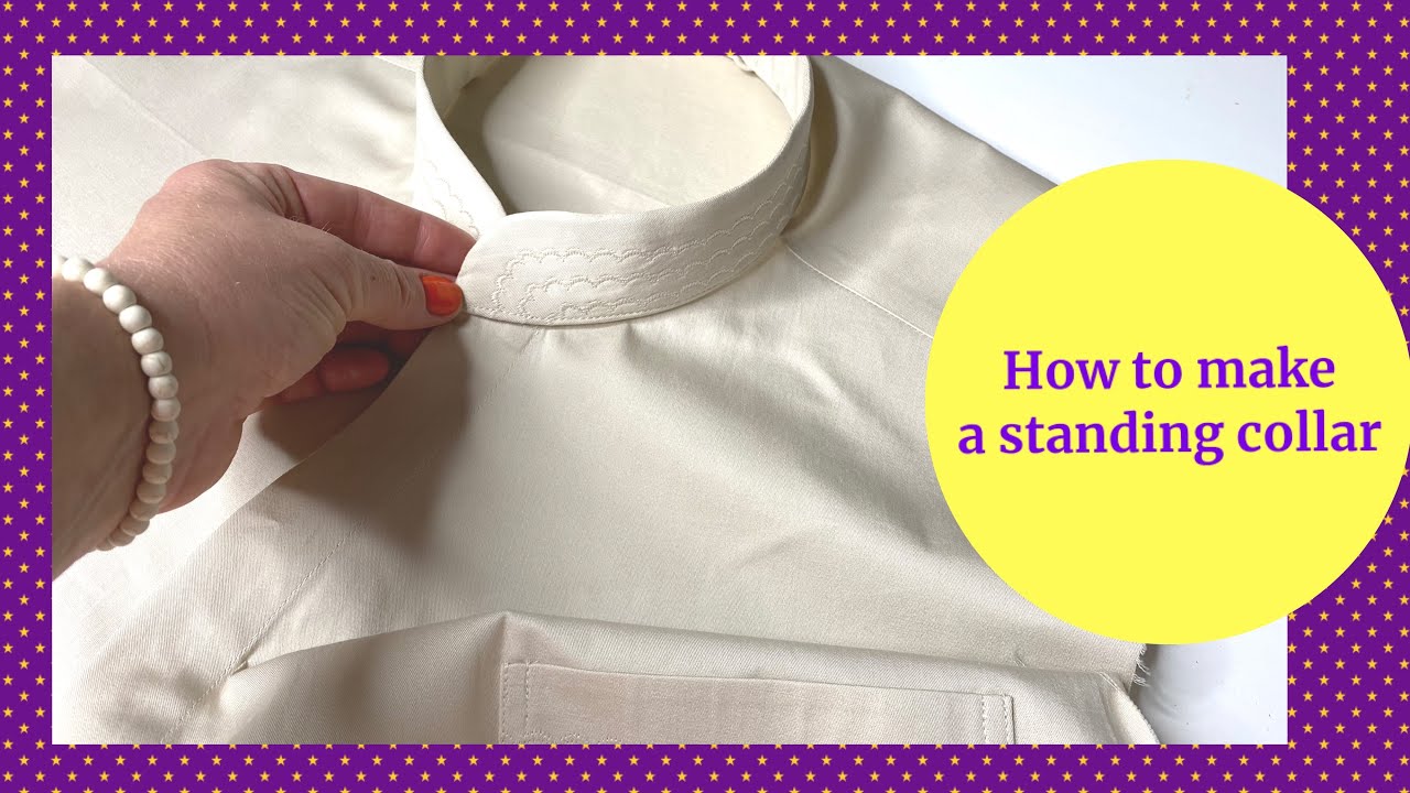 How to make a standing collar. - YouTube